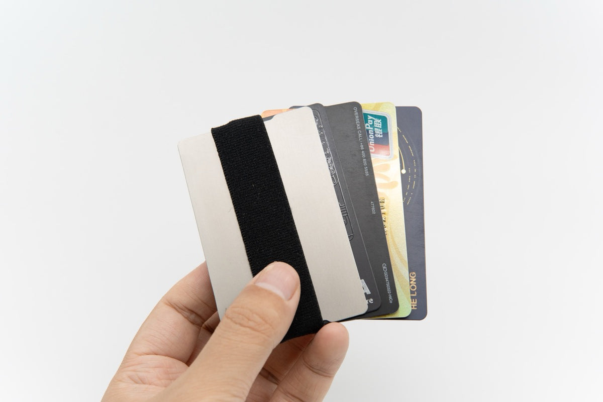 Titanium Travel Wallet | RFID Blocking Minimalist Wallet - Almond Oak